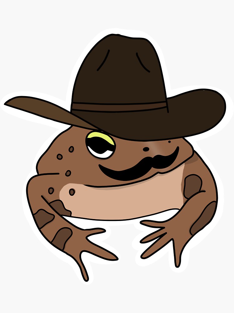 "Cowboy Toad" Sticker for Sale by JosieJet | Redbubble