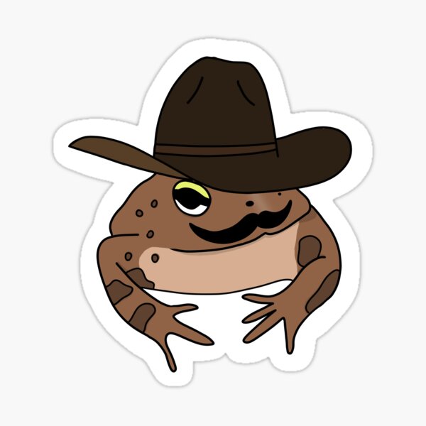 "Cowboy Toad" Sticker for Sale by JosieJet | Redbubble