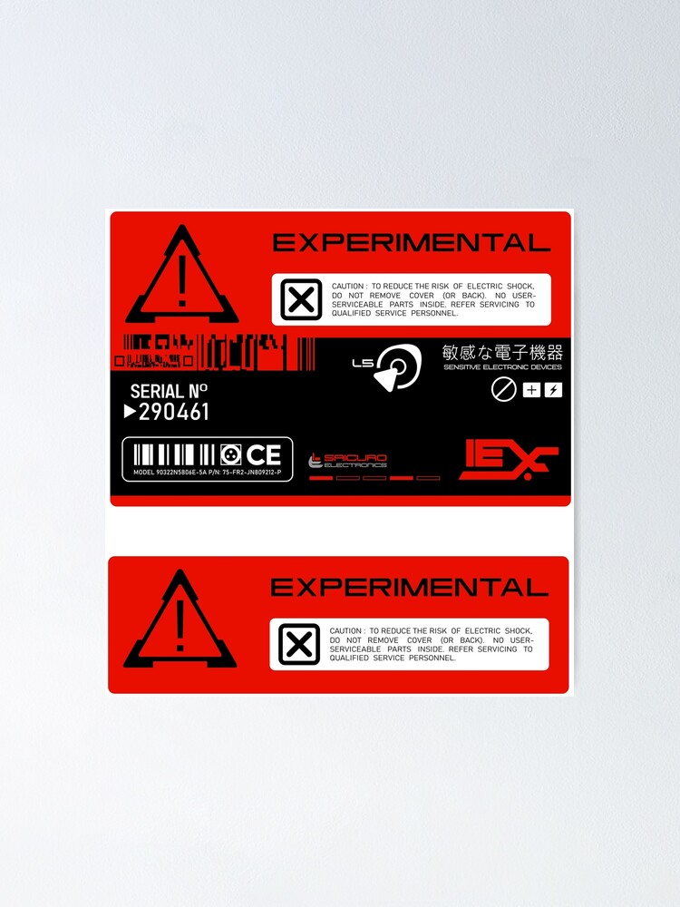 "Experimental laboratory technology decal Set " Poster by Arez Xzan ...
