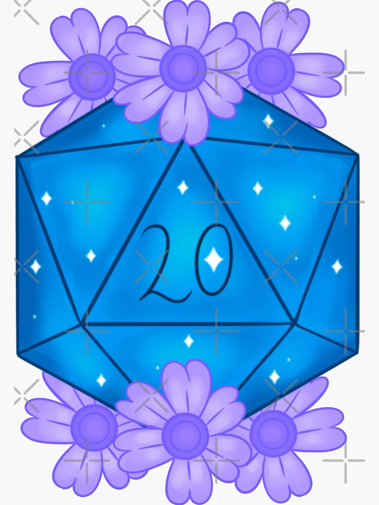 "cute d20" Sticker for Sale by emmaffion | Redbubble