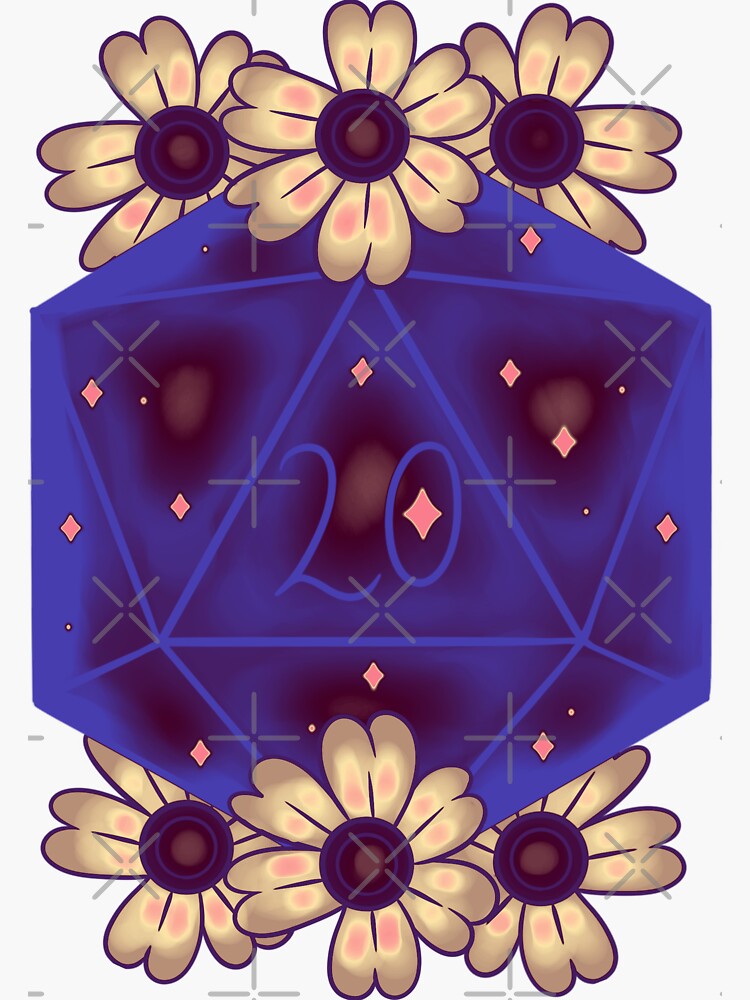 "cute d20" Sticker for Sale by emmaffion | Redbubble