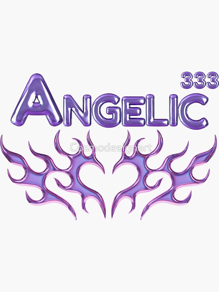 "3D Angel Number Y2k Design" Sticker for Sale by Cosmodesignart | Redbubble