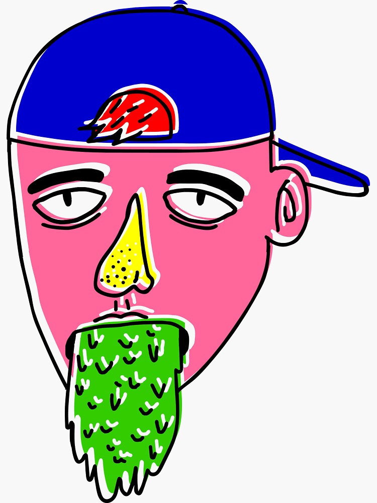 "this_dude_is_barfing" Sticker for Sale by sampled | Redbubble