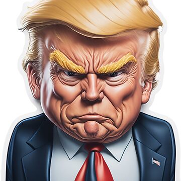 "Funny Donald Trump cartoon design for your magnets, stickers, phone ...