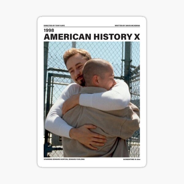 "AMERICAN HISTORY X // movie poster" Sticker for Sale by 33ll | Redbubble