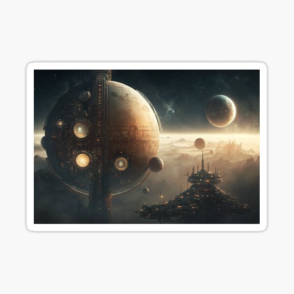 "Unreal Futuristic Environment" Sticker for Sale by AtelierNethys ...