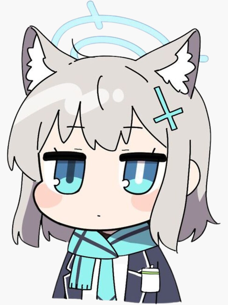 "Sunaookami Shiroko" Sticker by BIG-DAR | Redbubble