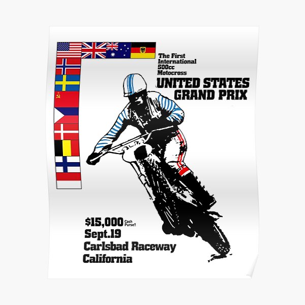 "Motocross US Grand Prix" Poster for Sale by TheScrambler | Redbubble