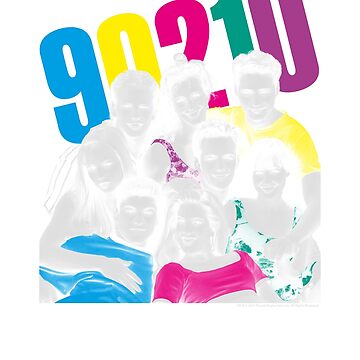 "Beverly Hills, 90210 Retro Neon Rainbow Color Group Shot" Essential T ...