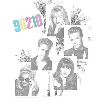 "Beverly Hills, 90210 Distressed Retro Class Photo Collage" Essential T ...