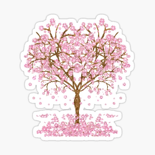"Cherry blossom tree" Sticker for Sale by TipTopTapo | Redbubble