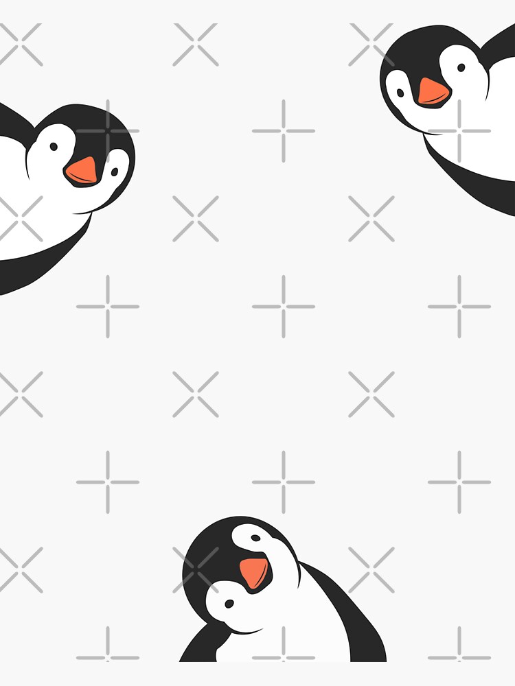 "Happy Little Cute Penguin Greeting" Sticker for Sale by ABCDeep ...