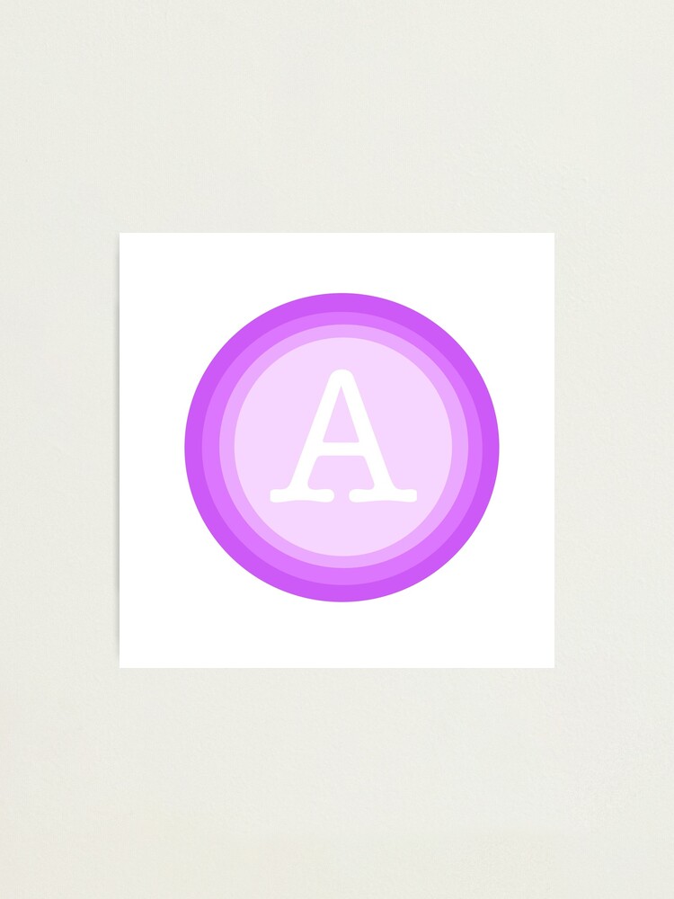 "Purple letter A" Photographic Print for Sale by madebymaddy | Redbubble