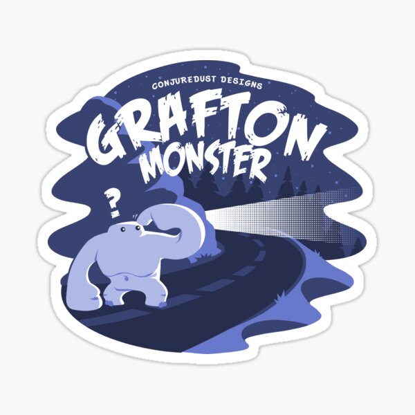 "Grafton Monster Encounter" Sticker for Sale by dannerseyffer | Redbubble
