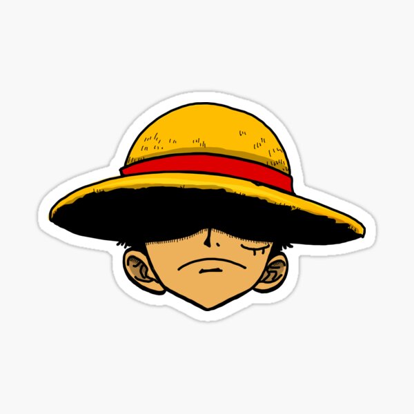 "Straw Hat Luffy " Sticker for Sale by soleartbusiness | Redbubble