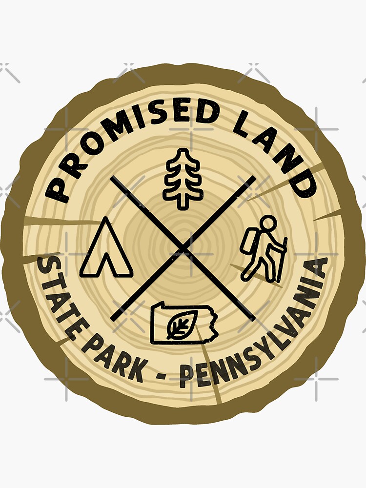 "Promised Land State Park Pennsylvania Log Slice" Sticker for Sale by ...