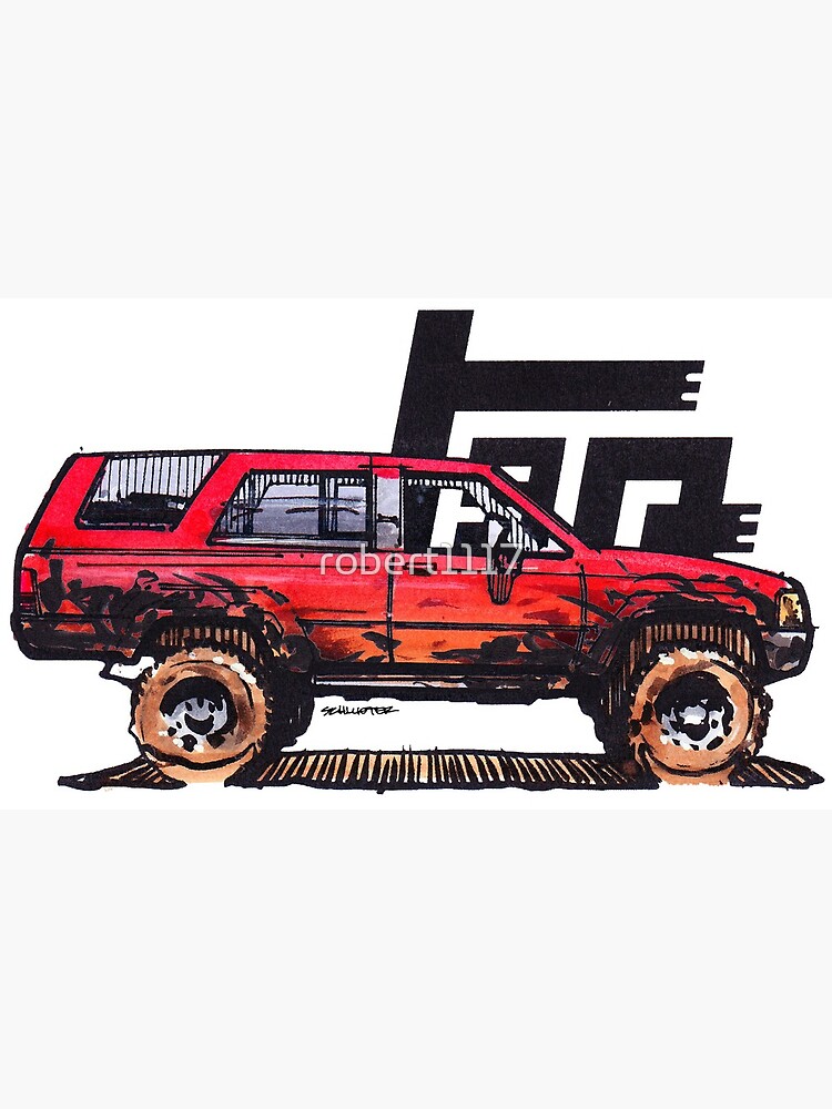 " 1st Gen 4Runner TRD - Red" Art Print by robert1117 | Redbubble