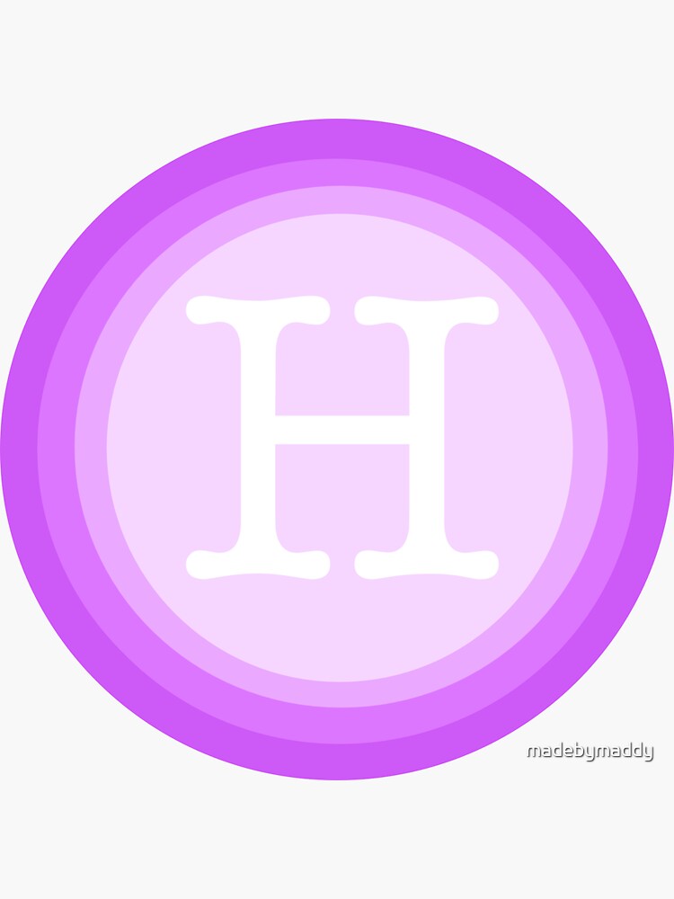 "purple letter h" Sticker for Sale by madebymaddy | Redbubble