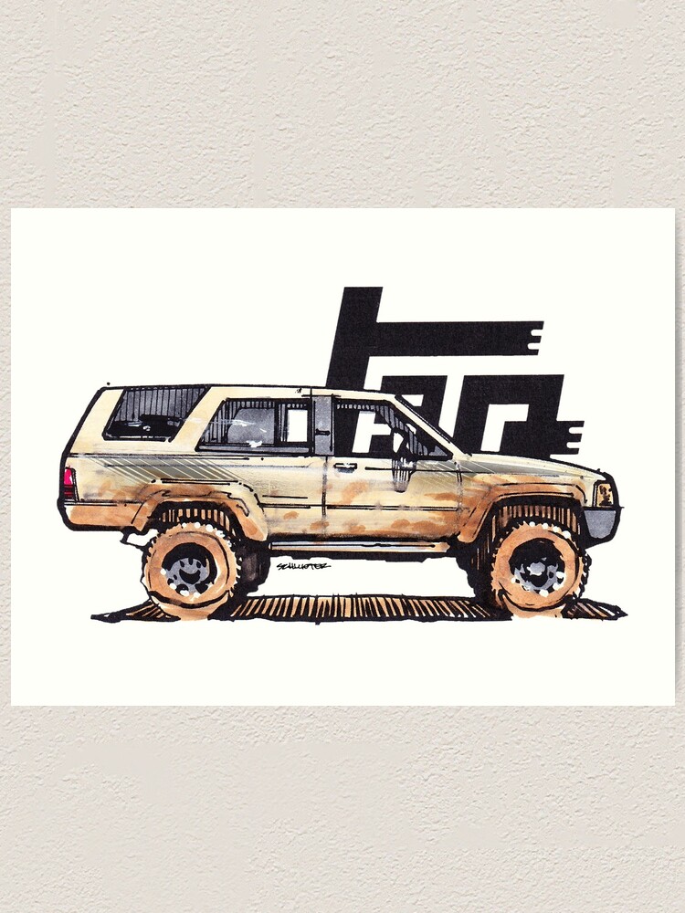 " 1st Gen 4Runner TRD - Tan" Art Print by robert1117 | Redbubble