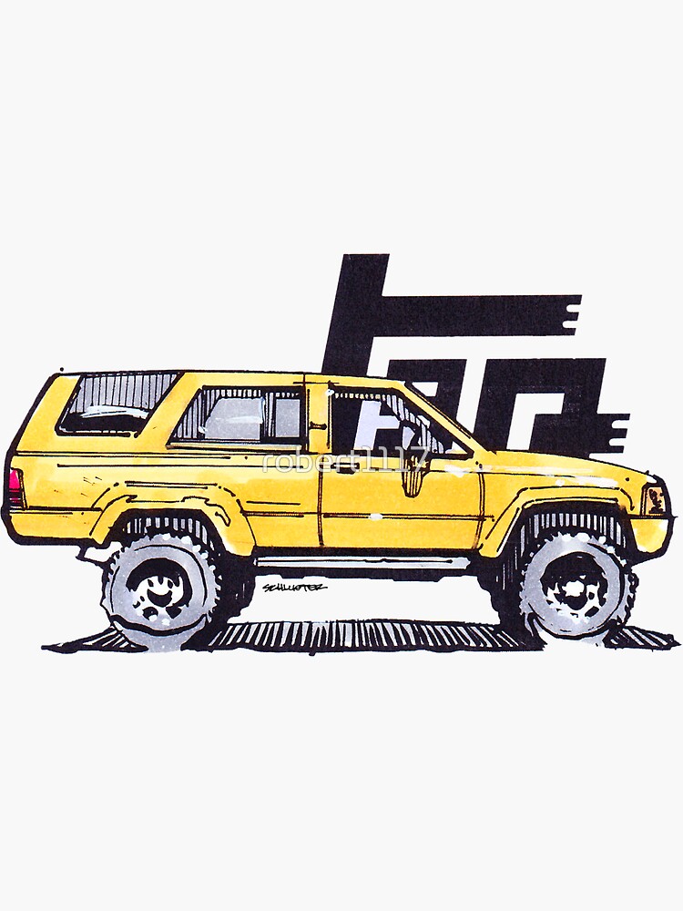 " 1st Gen 4Runner TRD - Yellow" Sticker for Sale by robert1117 | Redbubble