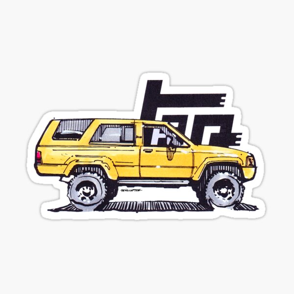 " 1st Gen 4Runner TRD - Yellow" Sticker for Sale by robert1117 | Redbubble