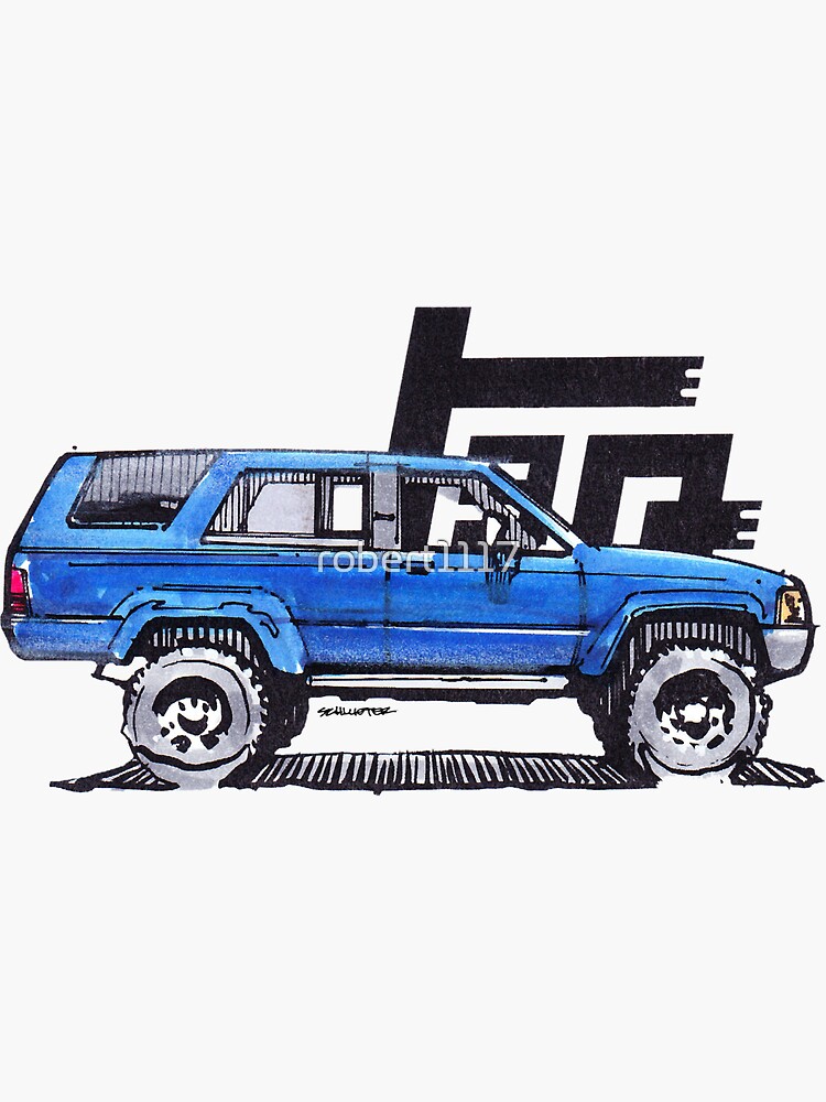 " 1st Gen 4Runner TRD - Royal Blue" Sticker by robert1117 | Redbubble