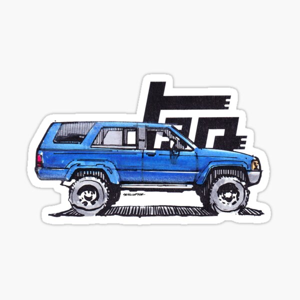 " 1st Gen 4Runner TRD - Royal Blue" Sticker by robert1117 | Redbubble