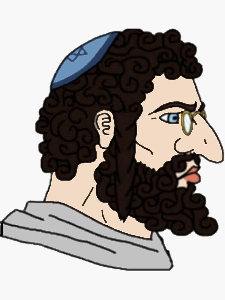 "Jewish Chad" Sticker for Sale by etayelectus | Redbubble