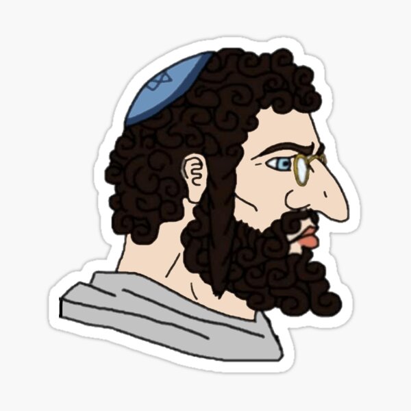 "Jewish Chad" Sticker for Sale by etayelectus | Redbubble