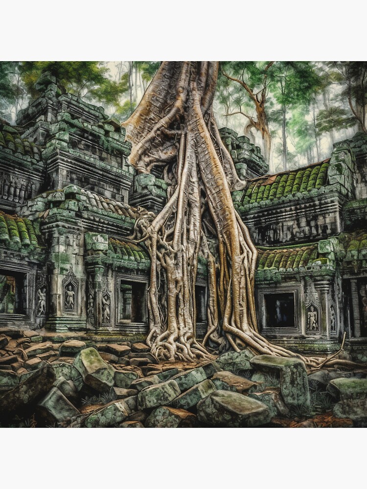 "The Beauty Of Ta Prohm︱Masterpiece Of Vincent Van Gogh Style" Sticker ...