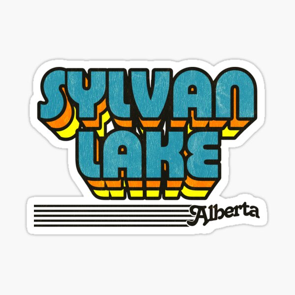 "Sylvan Lake, Alberta | Retro Stripes" Sticker for Sale by retroready ...