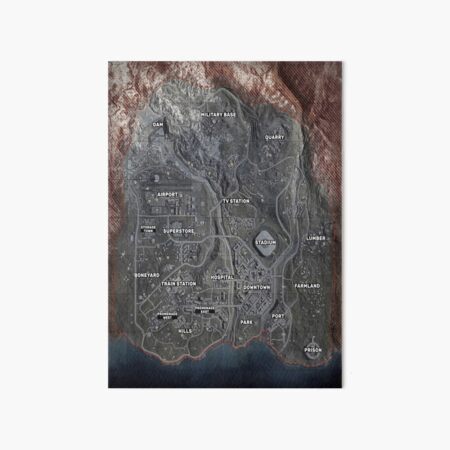 "Verdansk Warzone - Warzone Verdansk - Ashika island Map" Art Board ...