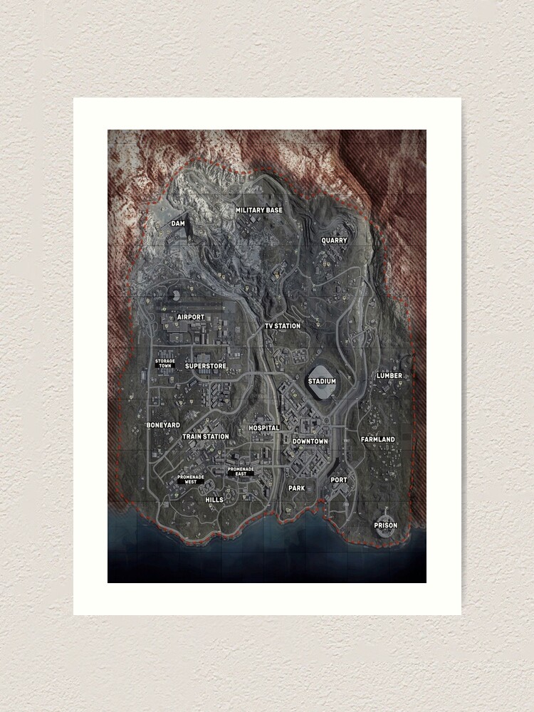 "Verdansk Warzone - Warzone Verdansk - Ashika island Map" Art Print for ...