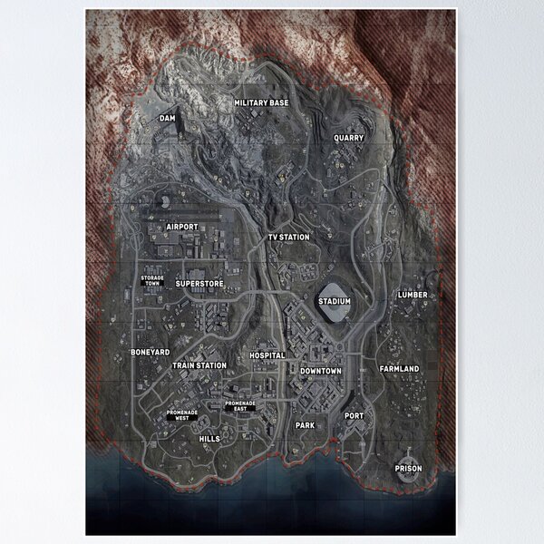 "Verdansk Warzone - Warzone Verdansk - Ashika island Map" Poster for ...