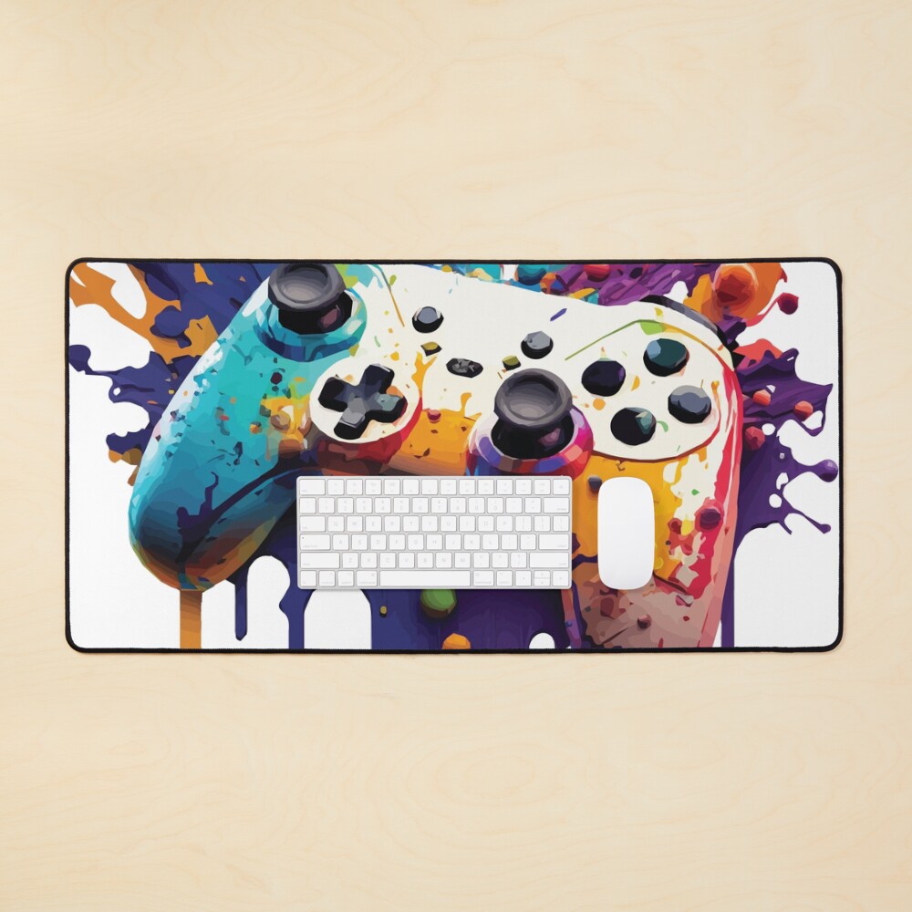 "A Gaming Controller with Paint and Bubbles - Life but Vibrant" Art ...