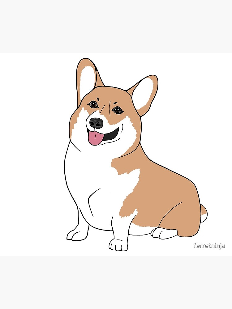 "Happy Corgi | D. Fox" Poster for Sale by ferretninja | Redbubble
