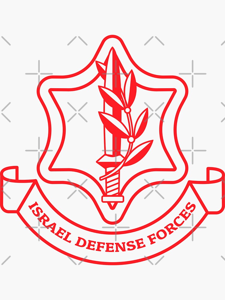 "IDF Army Red Logo - Israel Defense Forces" Sticker for Sale by OsherR ...