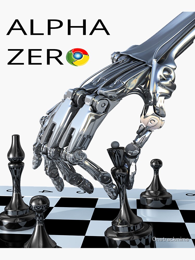 Alpha Zero Robot Playing Chess Sticker For Sale By Onetrackmime Redbubble