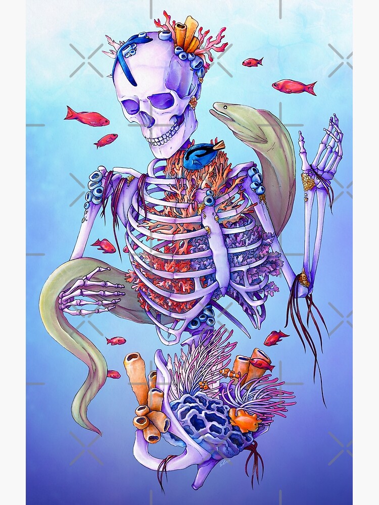 "Bones Beneath the Waves" Poster for Sale by E Moss | Redbubble
