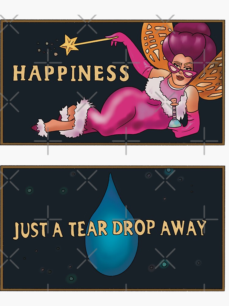 "Happiness Just A Tear Drop Away (Shrek 2)" Sticker for Sale by daniasdesigns | Redbubble