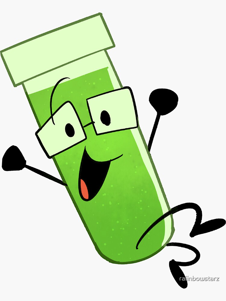 "test tube!" Sticker for Sale by raiinbowstarz | Redbubble