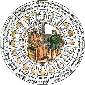"Medieval Uroscopy Wheel" Sticker for Sale by ArtShare | Redbubble