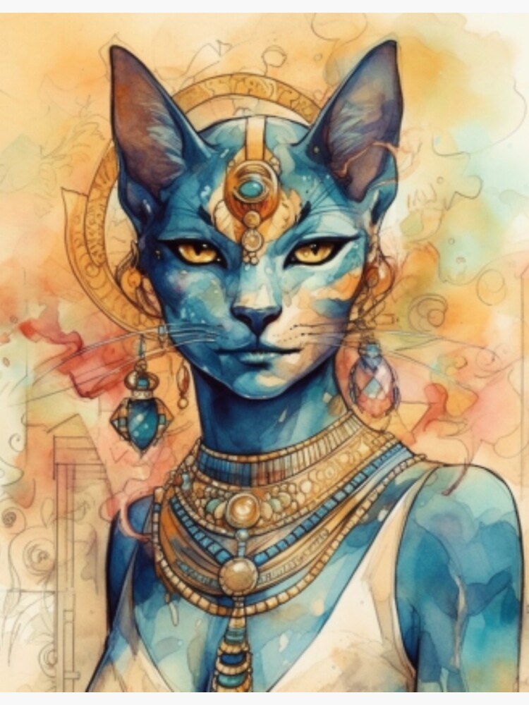 "Goddess Bast (Bastet)" Sticker for Sale by AngeGraciela | Redbubble