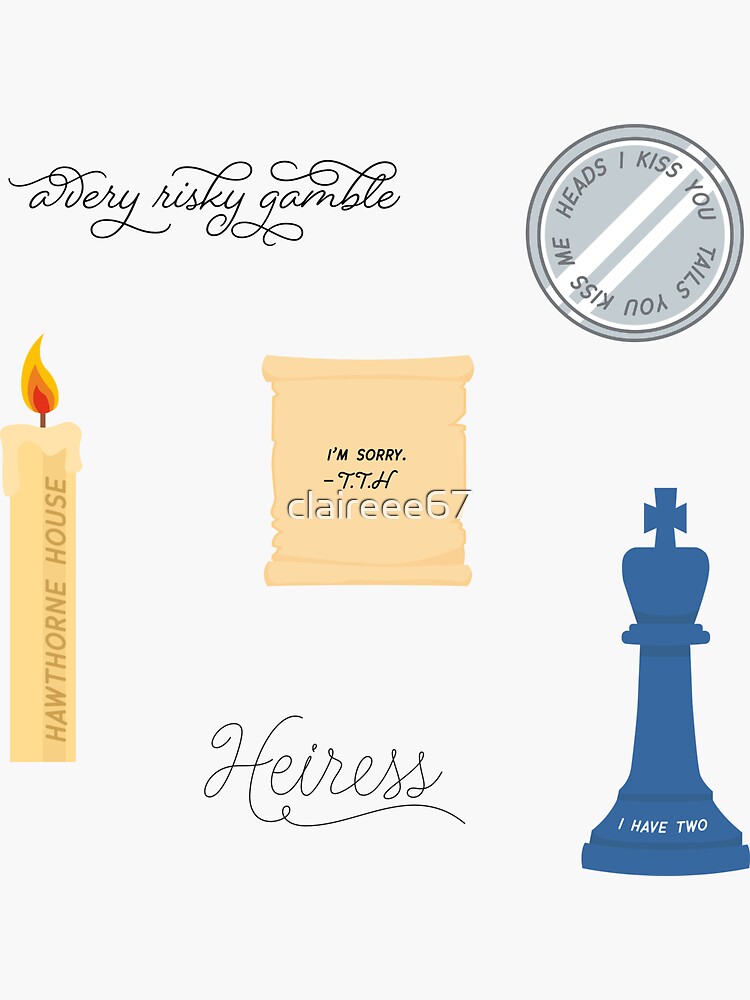 "The Inheritance Games" Sticker for Sale by claireee67 | Redbubble