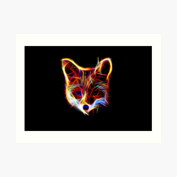 "Neon Fox" Art Print by MartRPorter | Redbubble