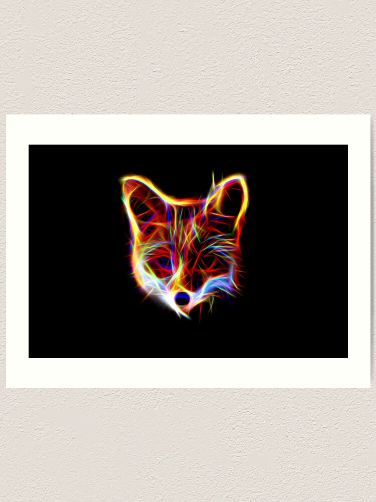 "Neon Fox" Art Print by MartRPorter | Redbubble