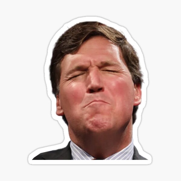 "Tucker Carlson Meme" Sticker for Sale by justinkameron | Redbubble
