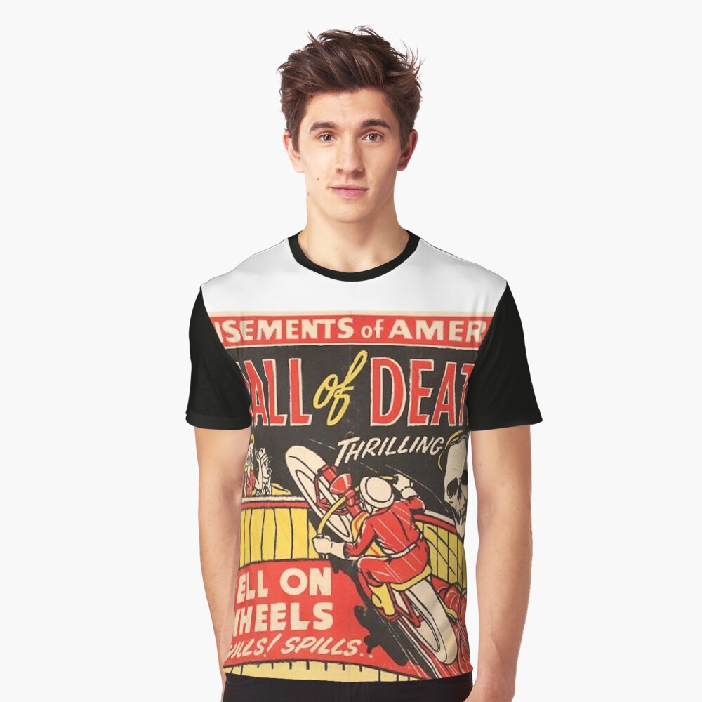 "Retro Wall Of Death Poster" Sticker for Sale by DukeGroovy | Redbubble