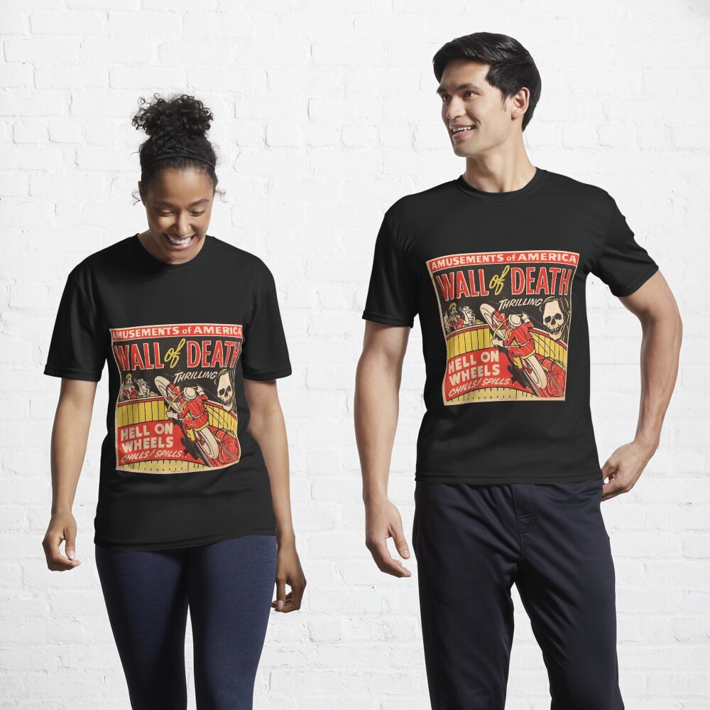 "Retro Wall Of Death Poster" Sticker for Sale by DukeGroovy | Redbubble