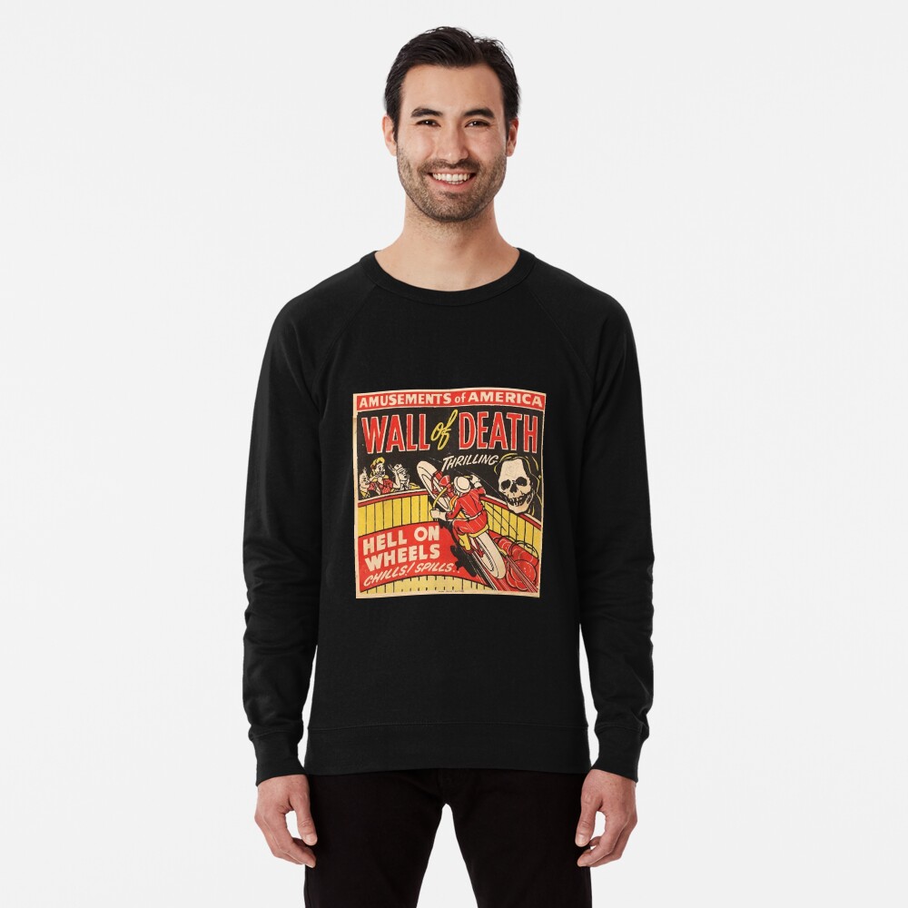 "Retro Wall Of Death Poster" Sticker for Sale by DukeGroovy | Redbubble